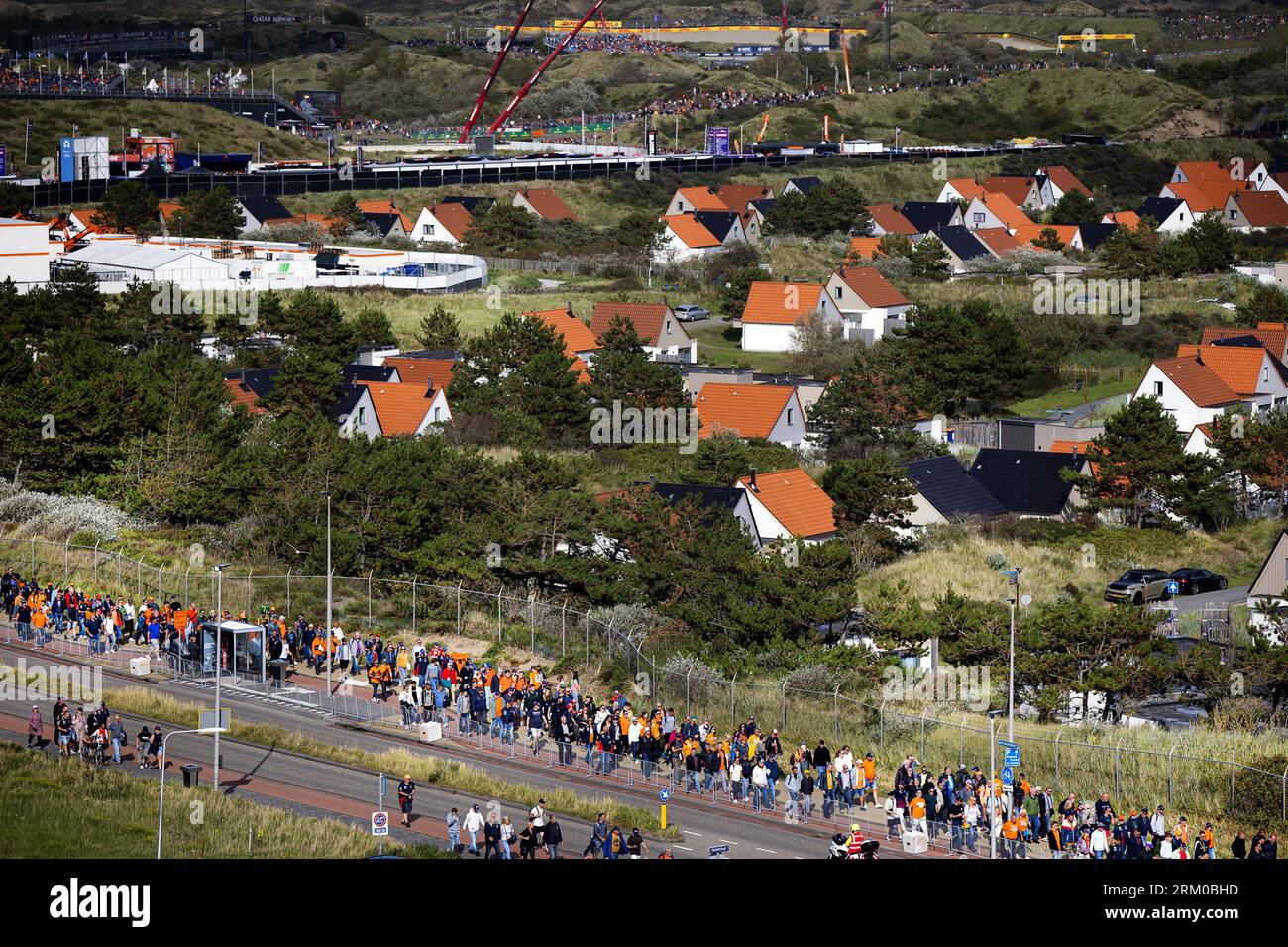 ZANDVOORT - Visitors leave the circuit after Max Verstappen finished ...