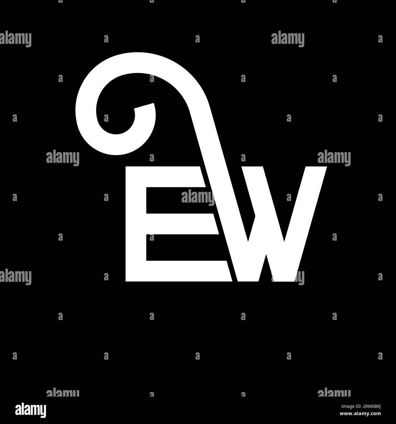 Ew letter logo hi-res stock photography and images - Alamy