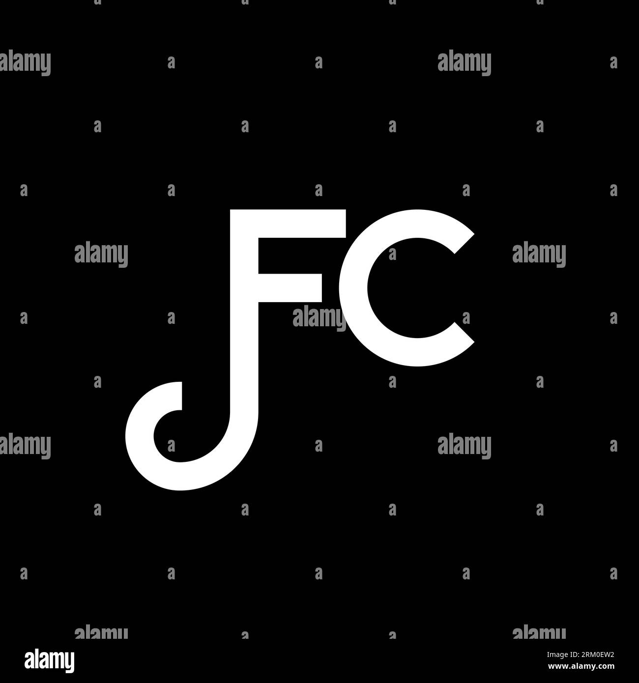 FC letter logo design on black background. FC creative initials letter ...