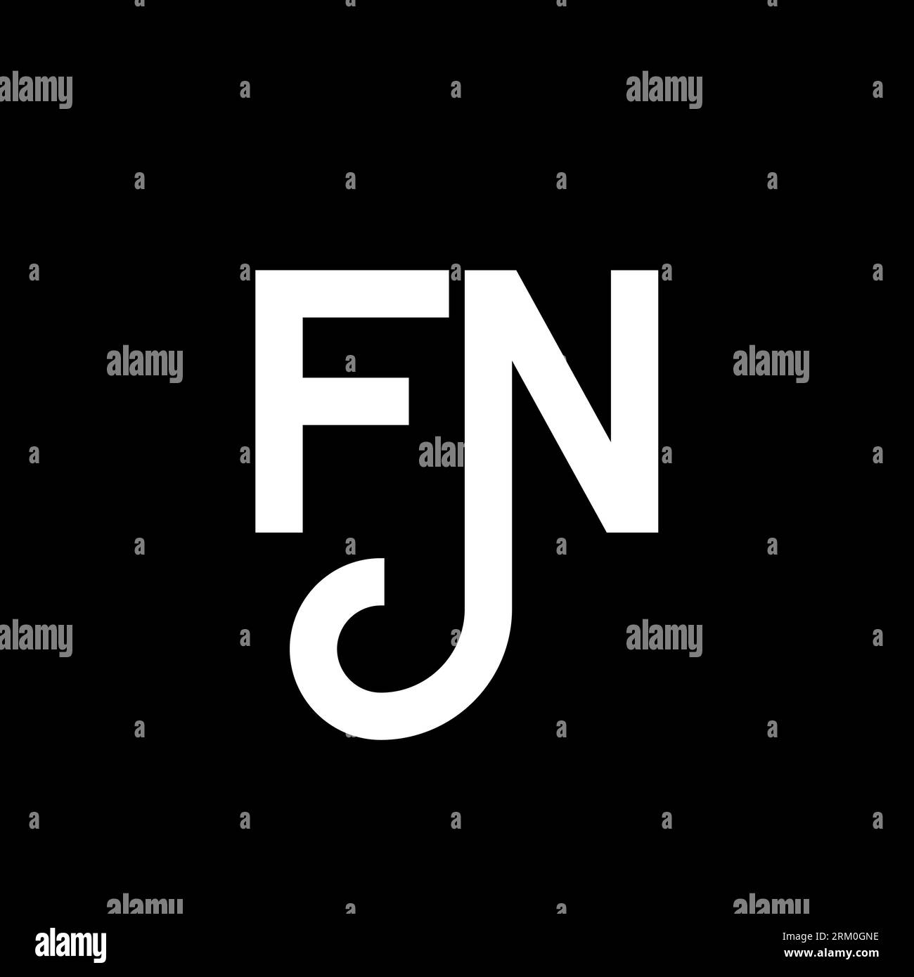 FN letter logo design on black background. FN creative initials letter ...