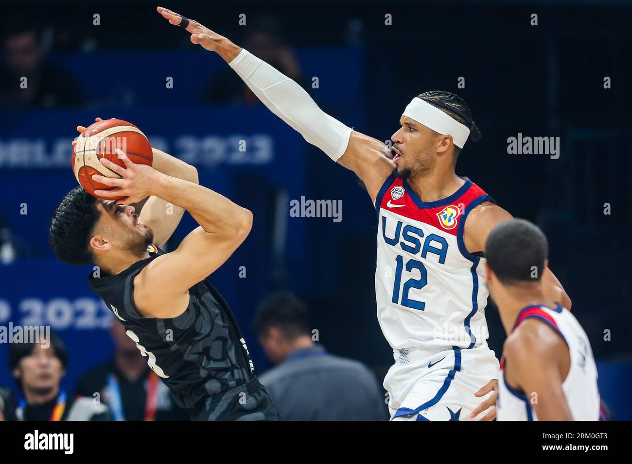Manila, Philippines. 26th Aug, 2023. Josh Hart (C) of the United States ...