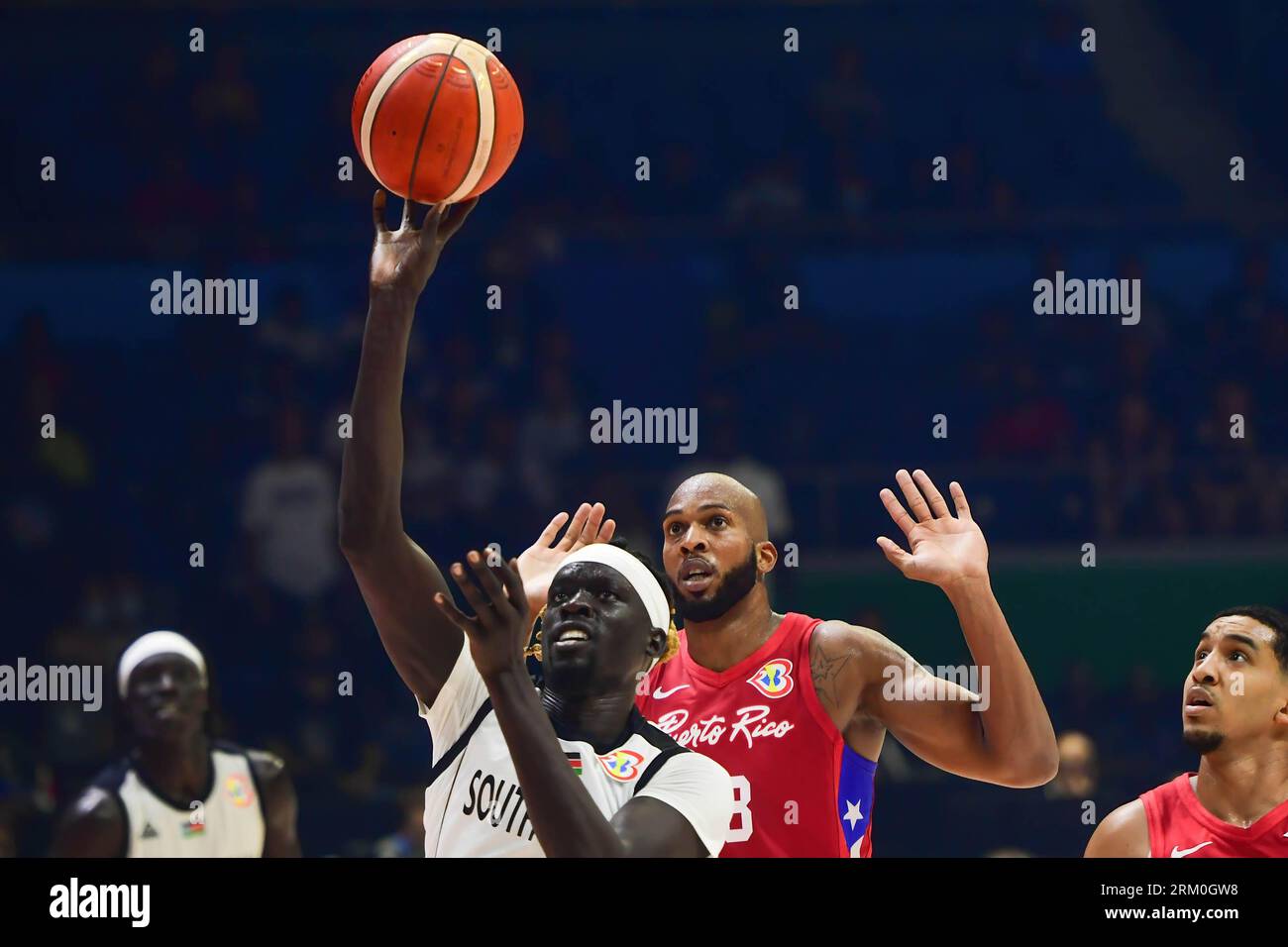 Quezon City, Philippines. 26th Aug, 2023. Nuni Omot (L) of South Sudan ...