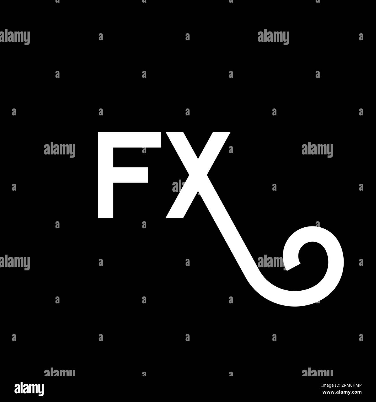 FX letter logo design on black background. FX creative initials letter ...