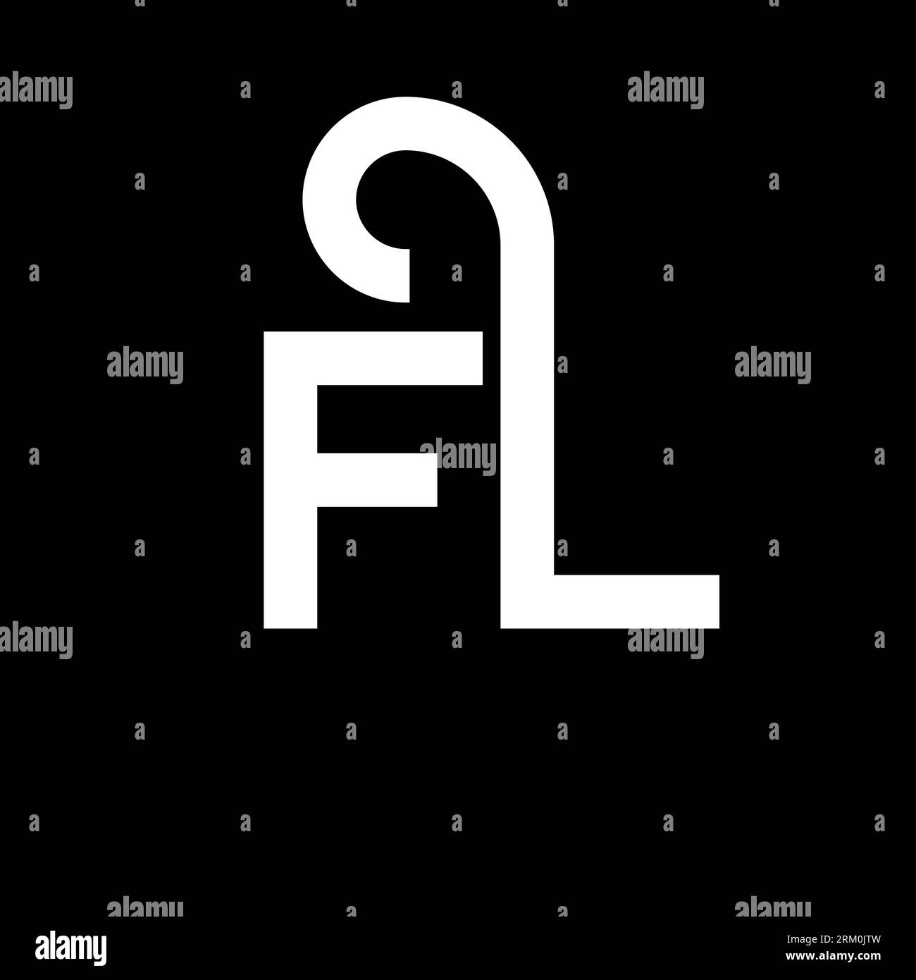 Fl letter logo design Black and White Stock Photos & Images - Alamy