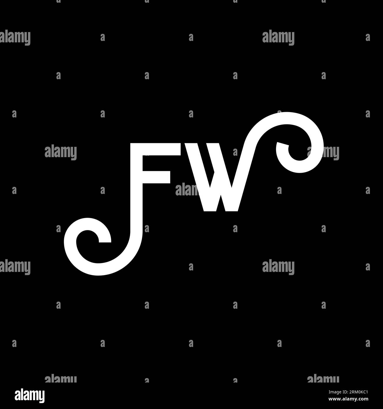 F and w initials Stock Vector Images - Alamy