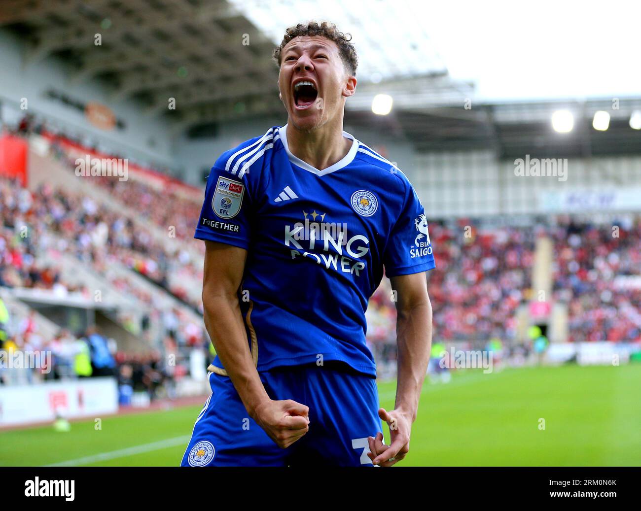 Leicester City's Kasey McAteer celebrates scoring their side's second ...