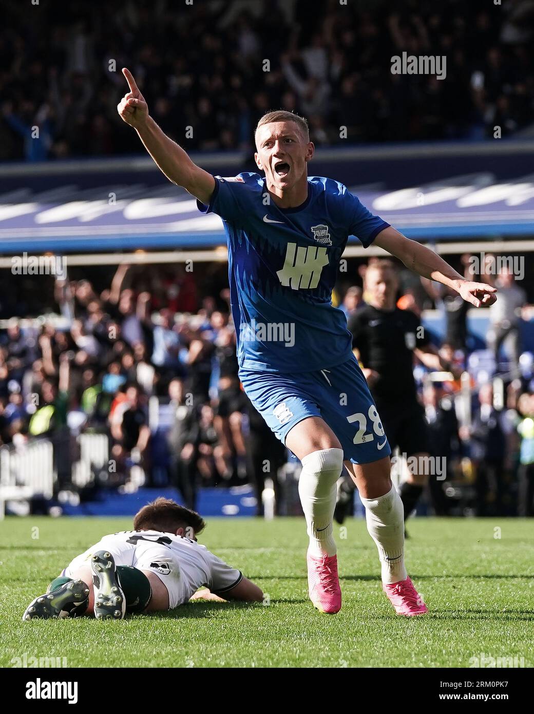 Birmingham City’s Jay Stansfield celebrates scoring his side’s second ...