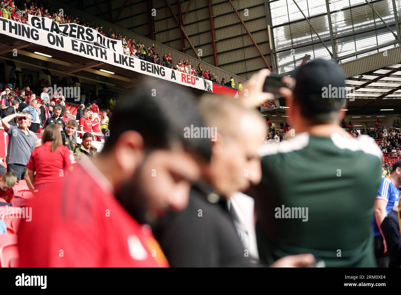 Manchester United fans protest against the ownership of the club by the ...