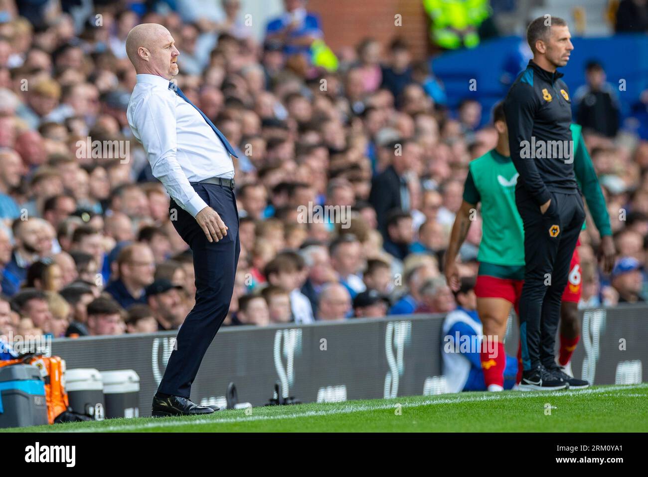 Everton F.C manager Sean Dyche during the Premier League match between ...