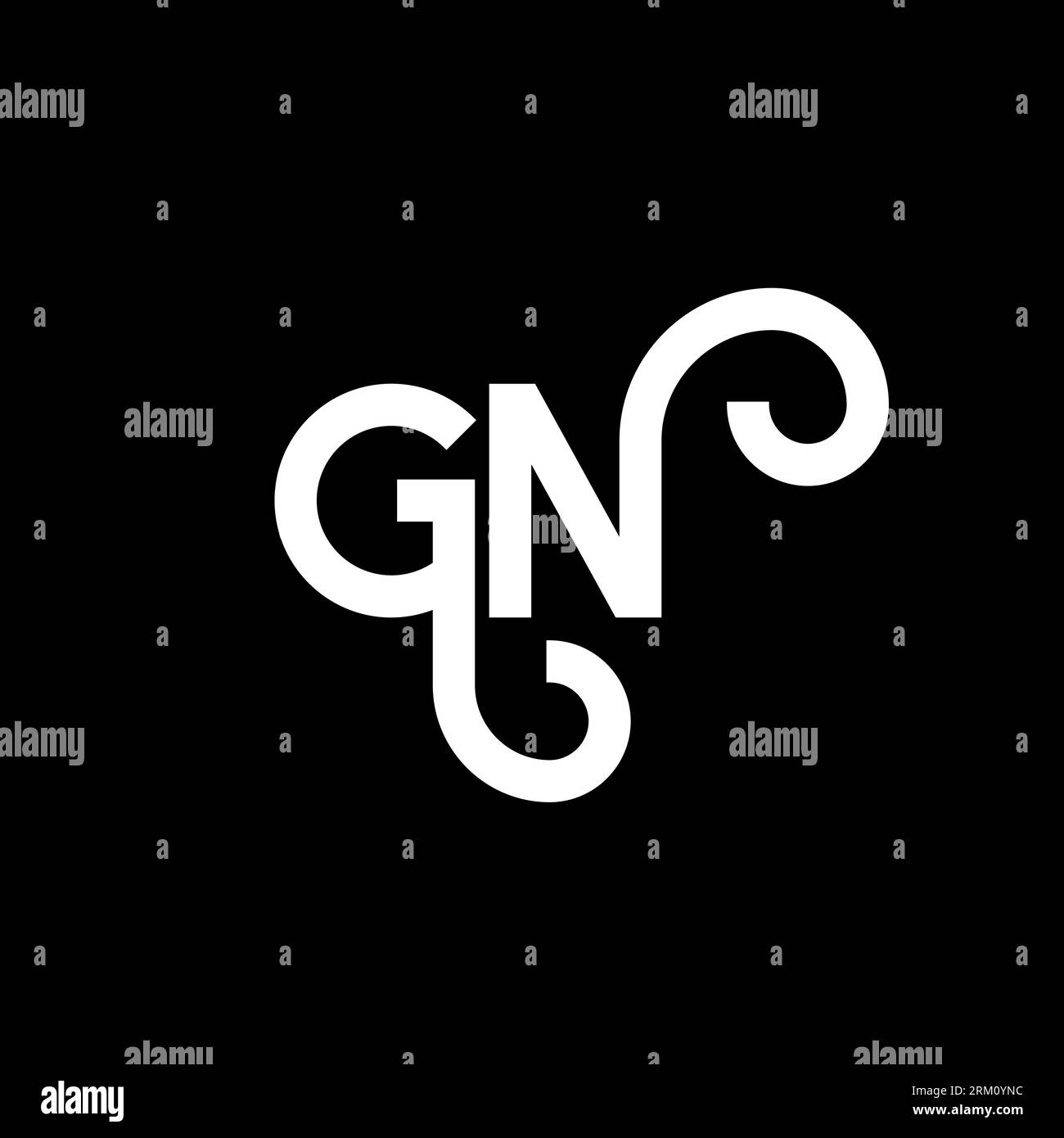 Gn letter logo Stock Vector Images - Alamy