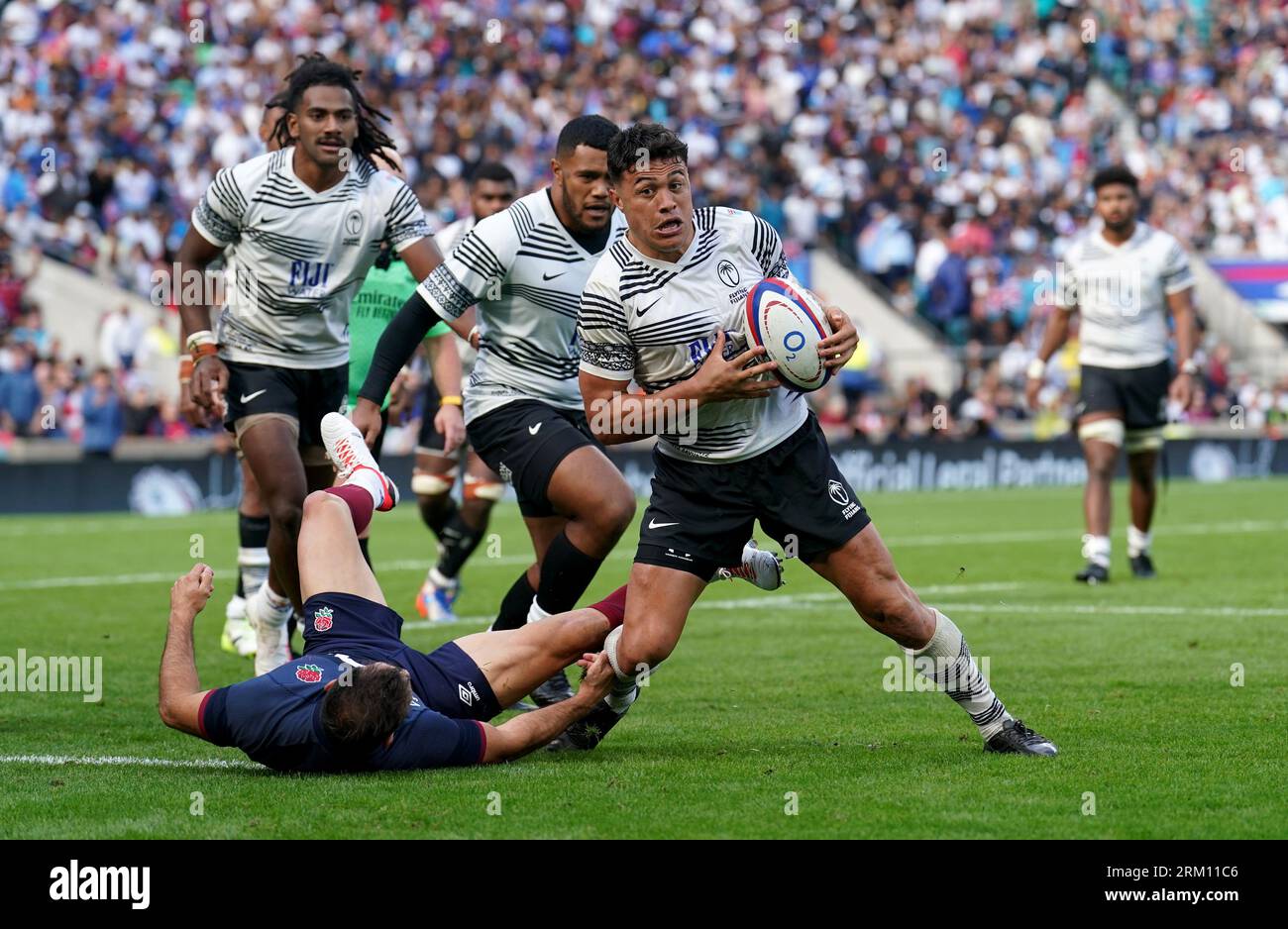 Fiji’s Caleb Muntz breaks through during the Summer Nations Series ...