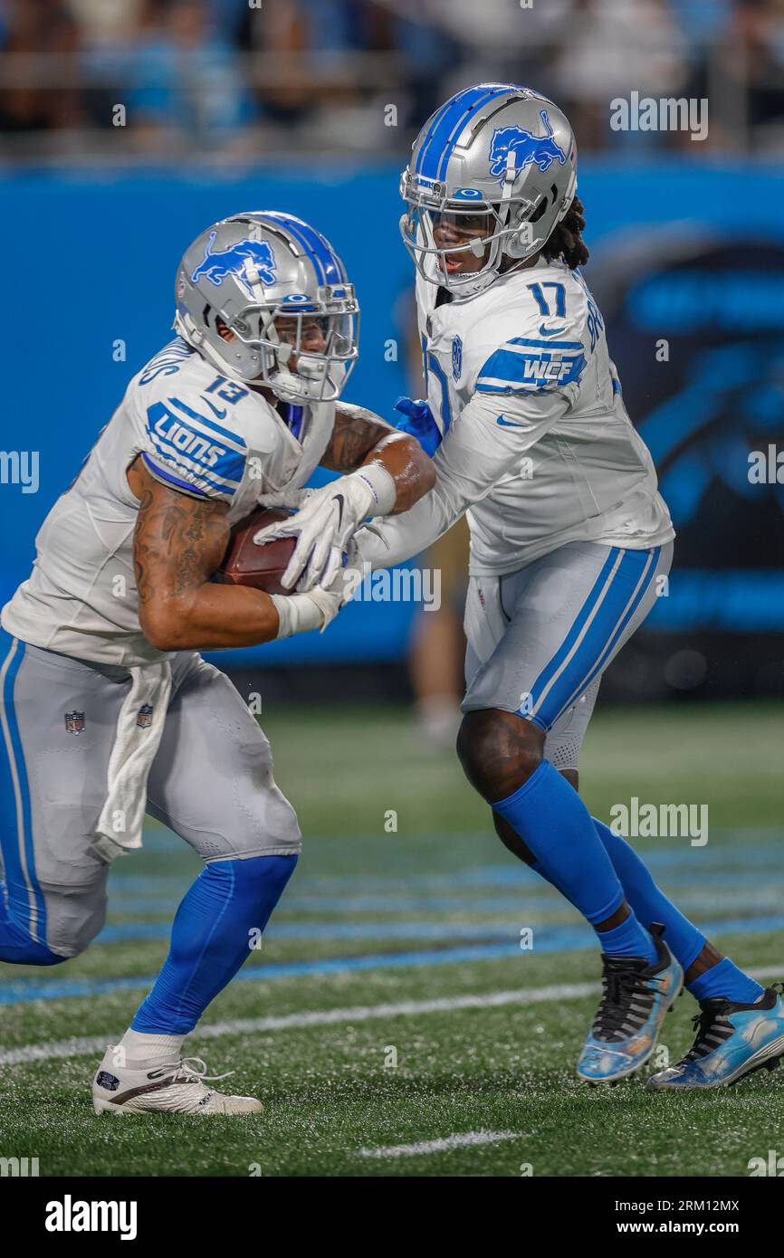 Charlotte, NC, USA: Detroit Lions quarterback Teddy Bridgewater (17 ...