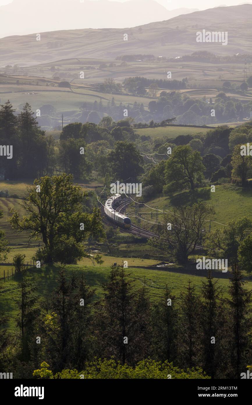 First Trenitalia Avant West Coast Alstom Pendolino train 390010 passing ...