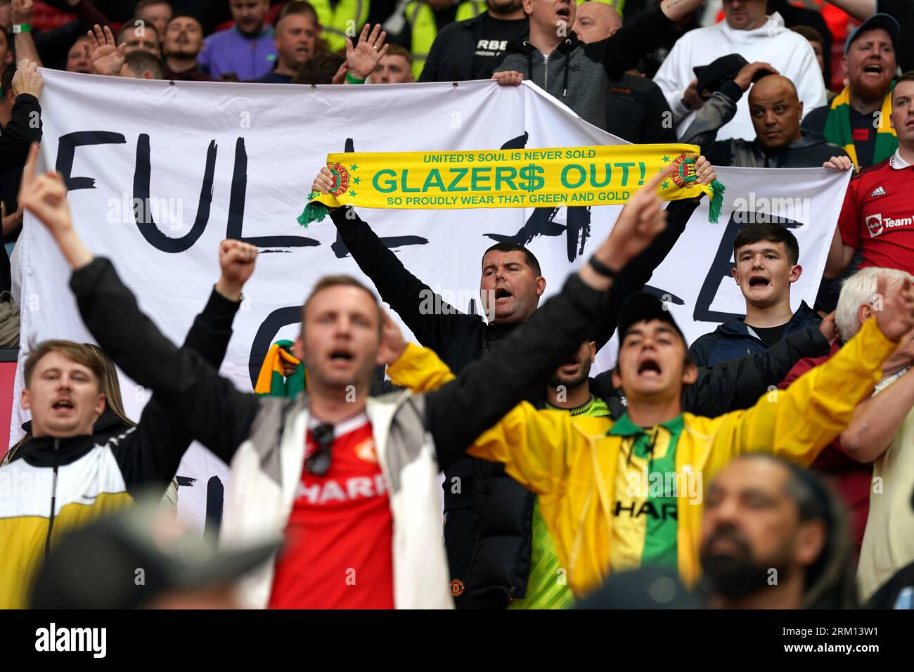Manchester United fans protest against the ownership of the club by the ...