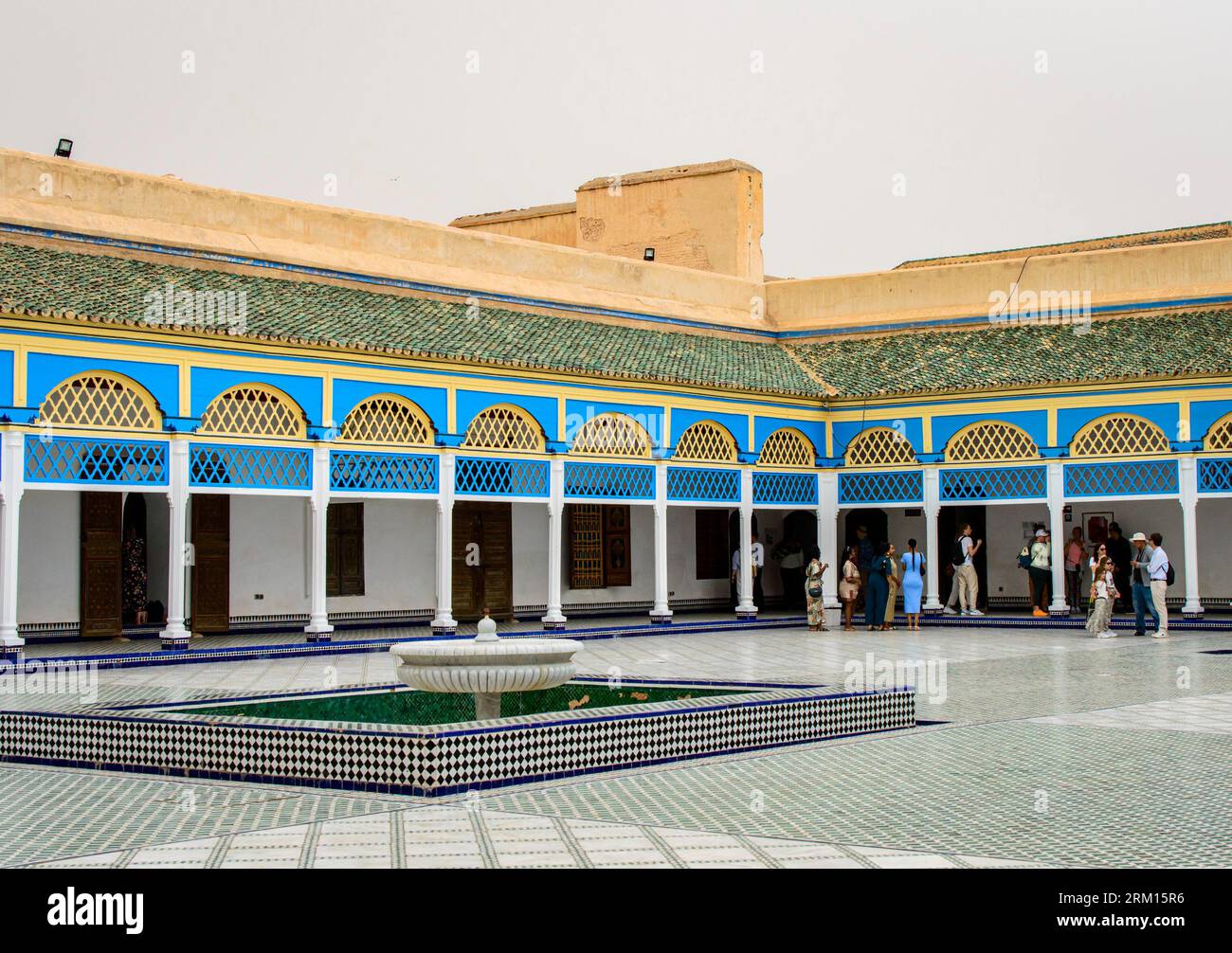 Marrakech, Morocco, April 8th, 2023. The view of an ancient doors and ...