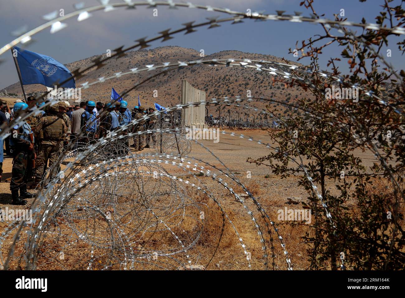 Kfrachouba, Lebanon. 26th Aug, 2023. UN peacekeeping soldiers are seen ...