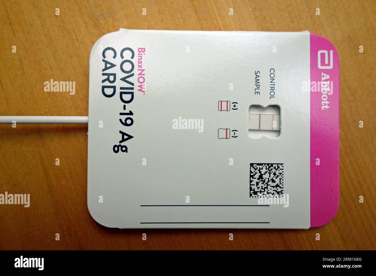 latest covid 19 home test kit showing positive test Stock Photo - Alamy