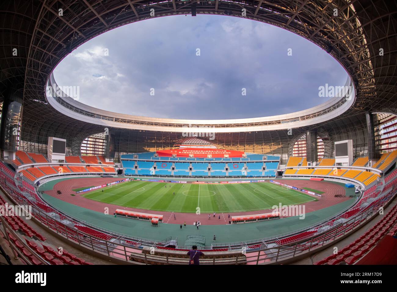 View of Huzhou Olympic Sports Center during the AFC Champion League ...