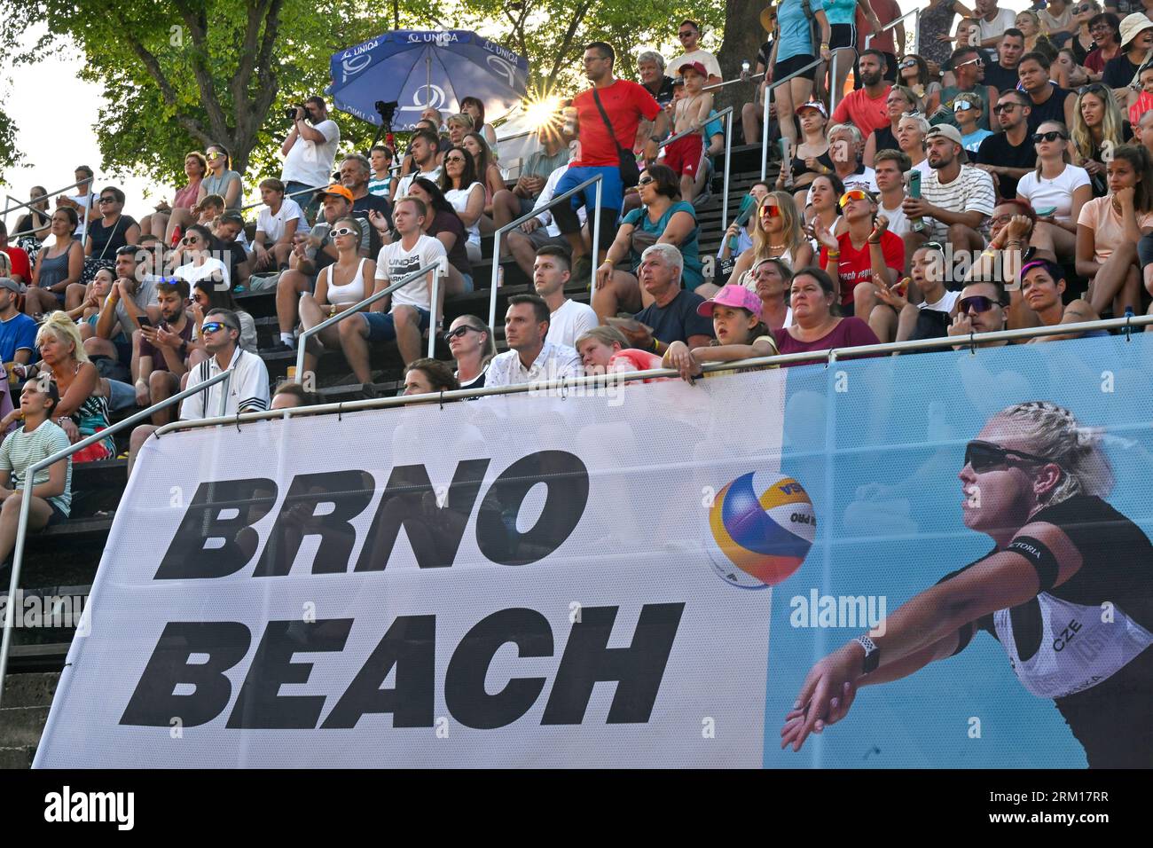 Brno, Czech Republic. 26th Aug, 2023. Fans during the Brno Beach Pro ...