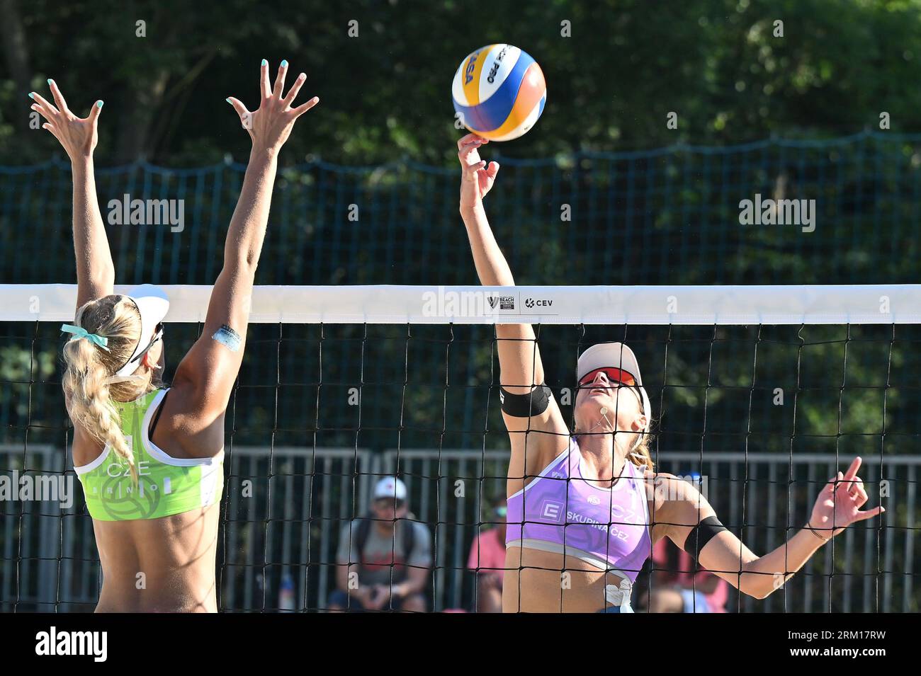 Brno, Czech Republic. 26th Aug, 2023. L-R Valerie Dvornikova (CZE) and ...