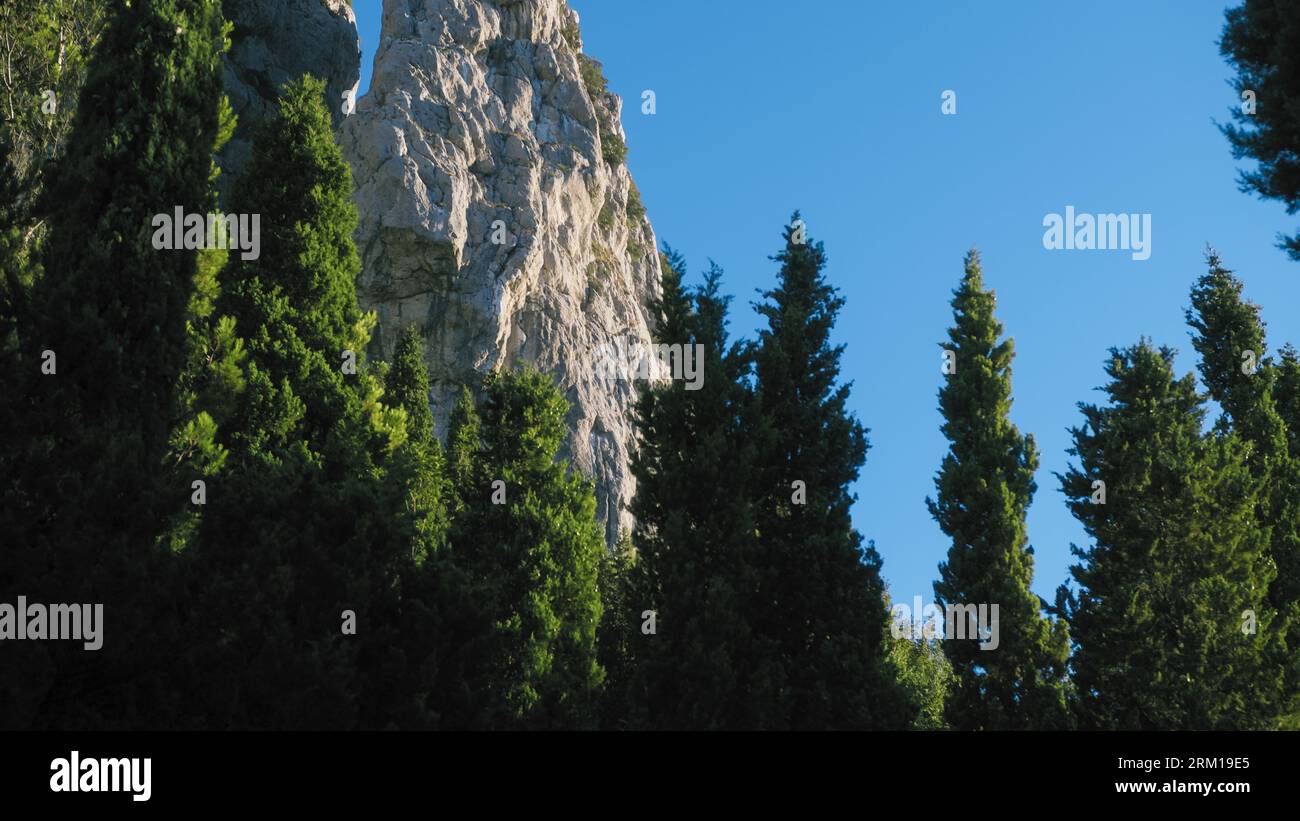 Rocky mountain of dolomitic origin Stock Photo - Alamy