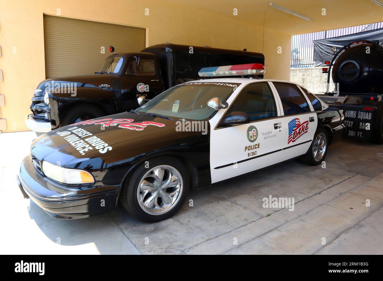 Los Angeles, California: Exhibition of Police vehicles at the LAPD ...