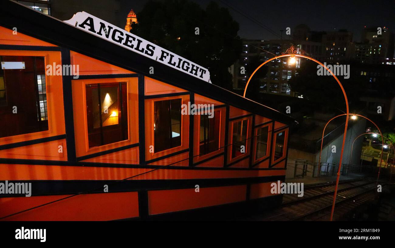 Los Angeles, California: Angels Flight, the historic funicular railway ...