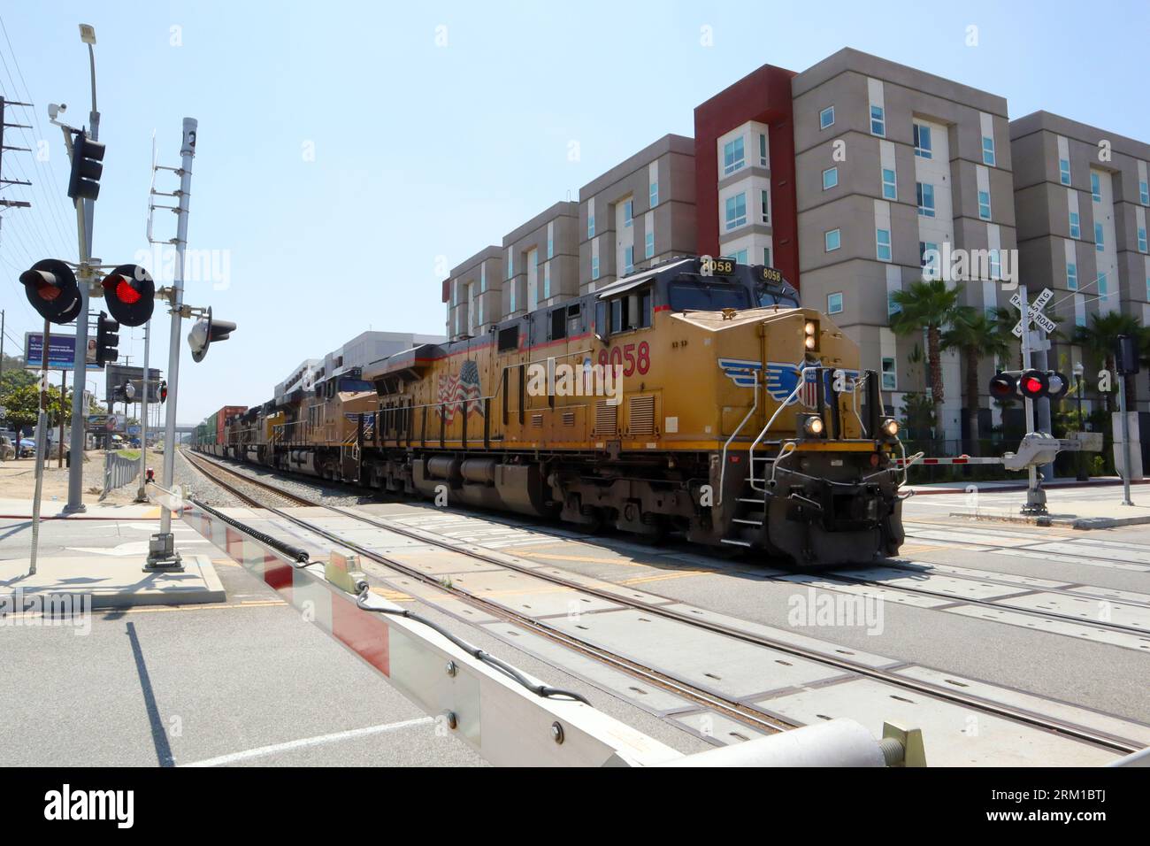Los Angeles, California: Union Pacific Freight Train Railroad ...