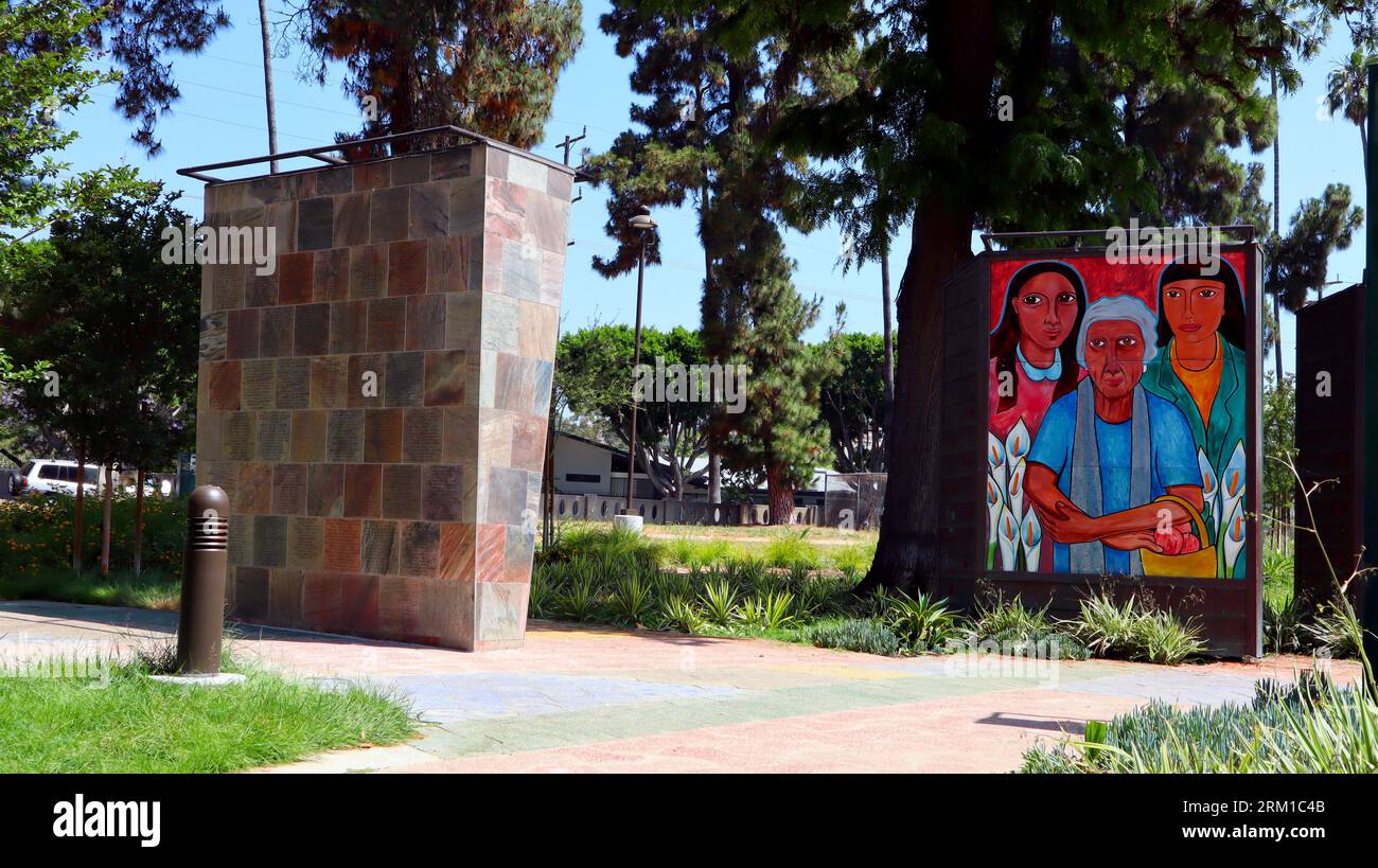 Los Angeles, California: The Wall: Las Memorias AIDS Monument (designed ...