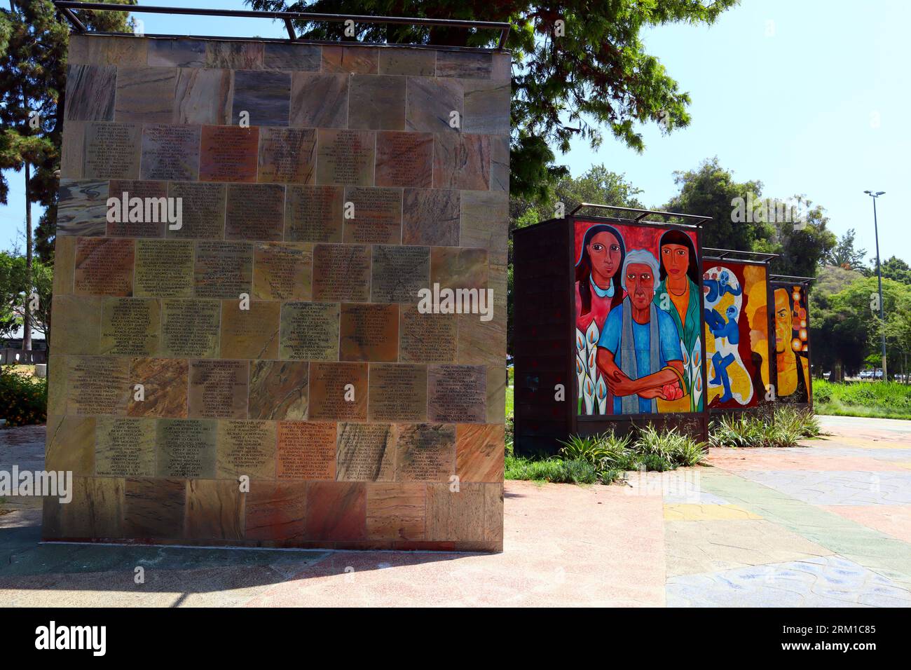 Los Angeles, California: The Wall: Las Memorias AIDS Monument (designed ...