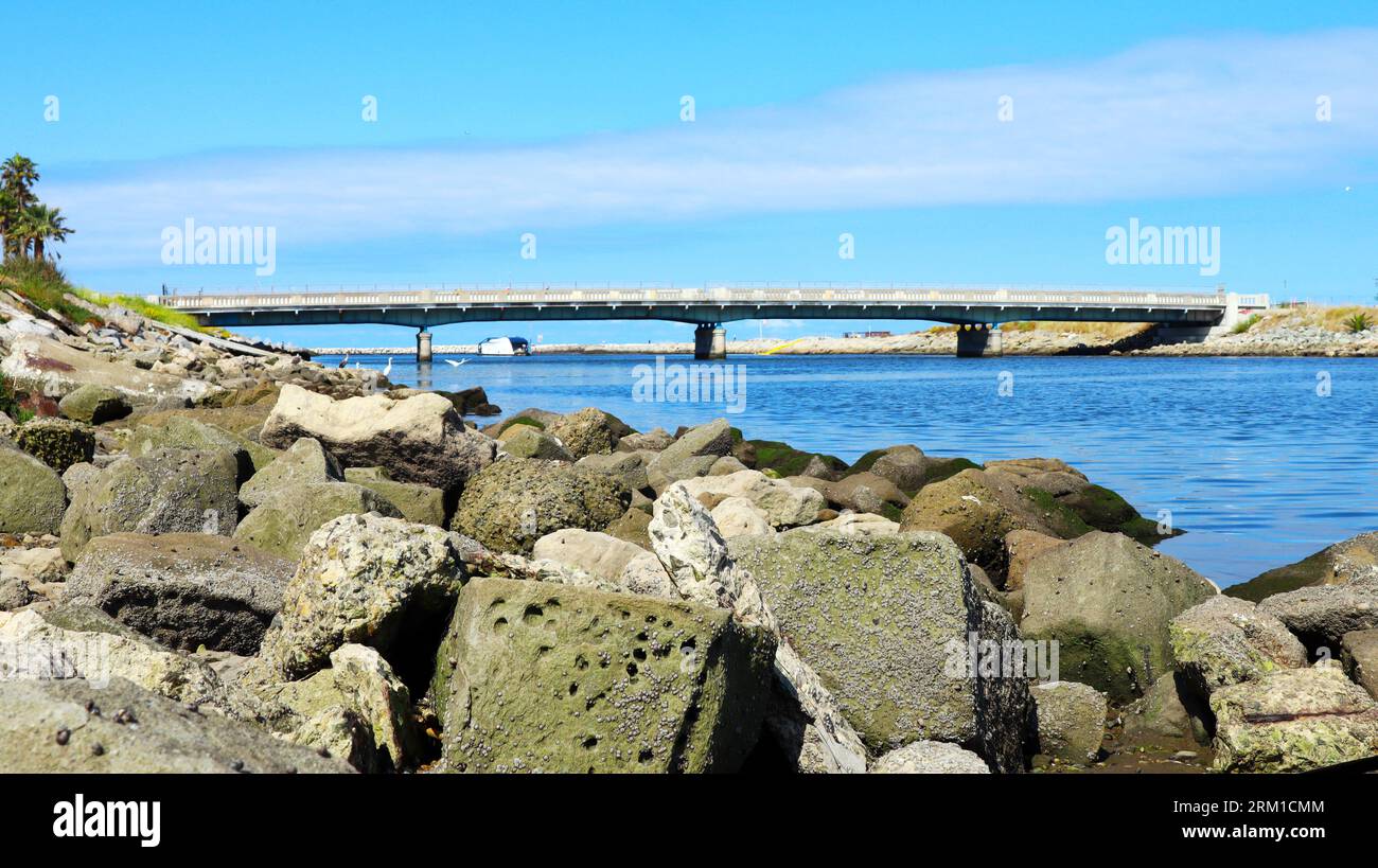 Marina del Rey (Los Angeles), California: view of BALLONA CREEK a ...