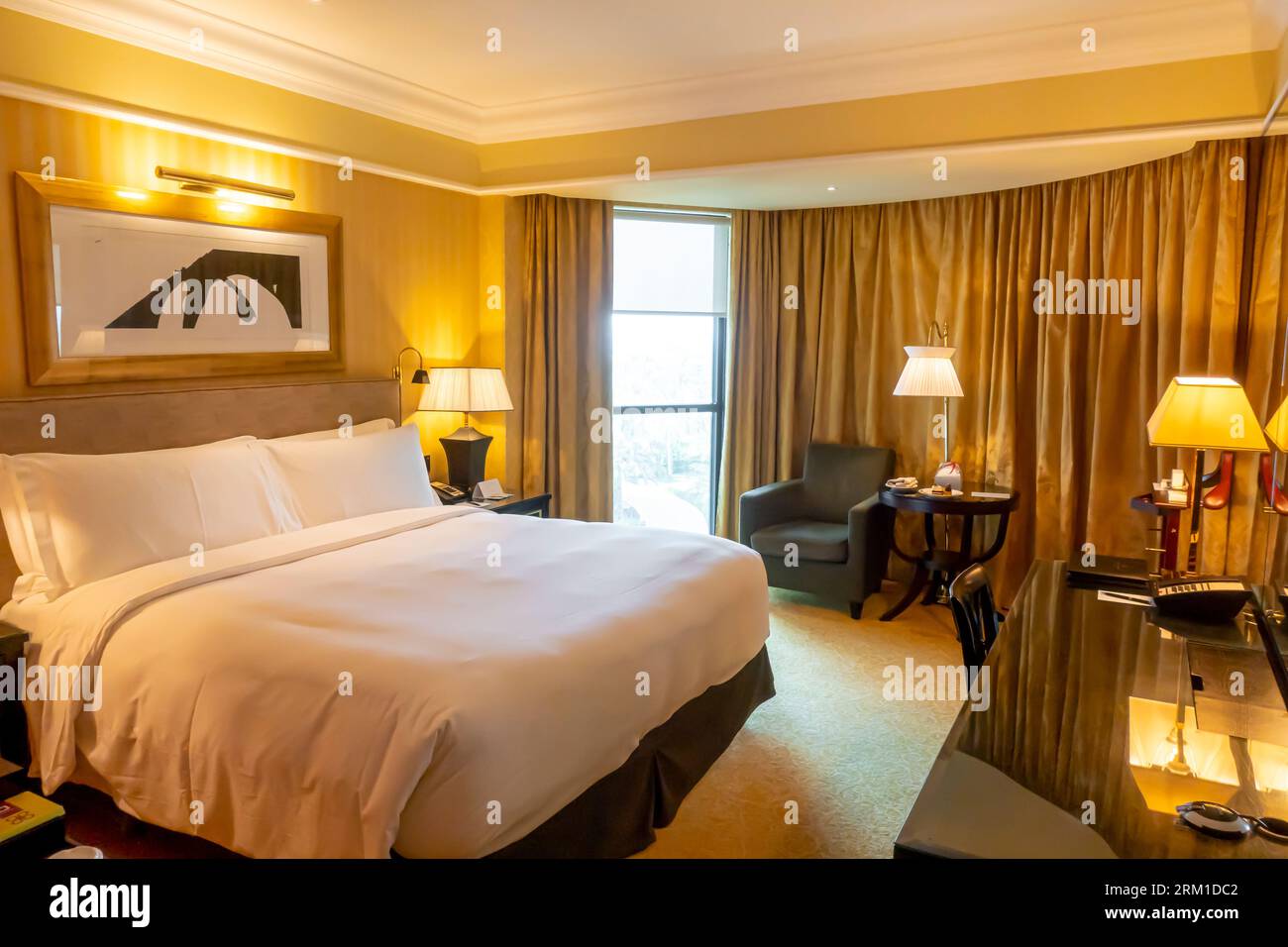 Deluxe guest room in Ritz-Carlton hotel Bahrain Stock Photo - Alamy