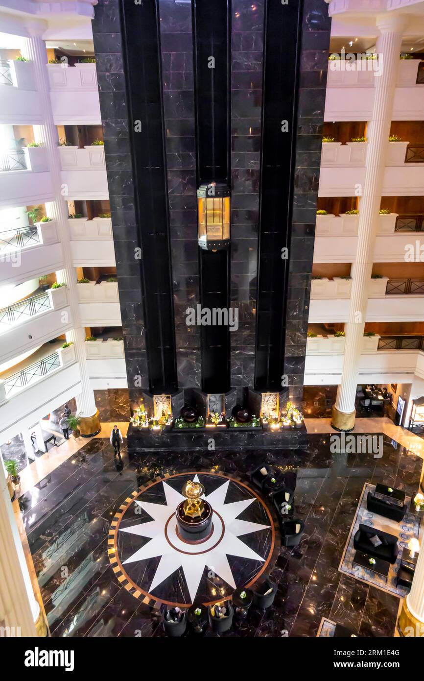 The Ritz-Carlton hotel lobby interior, Bahrain Stock Photo - Alamy