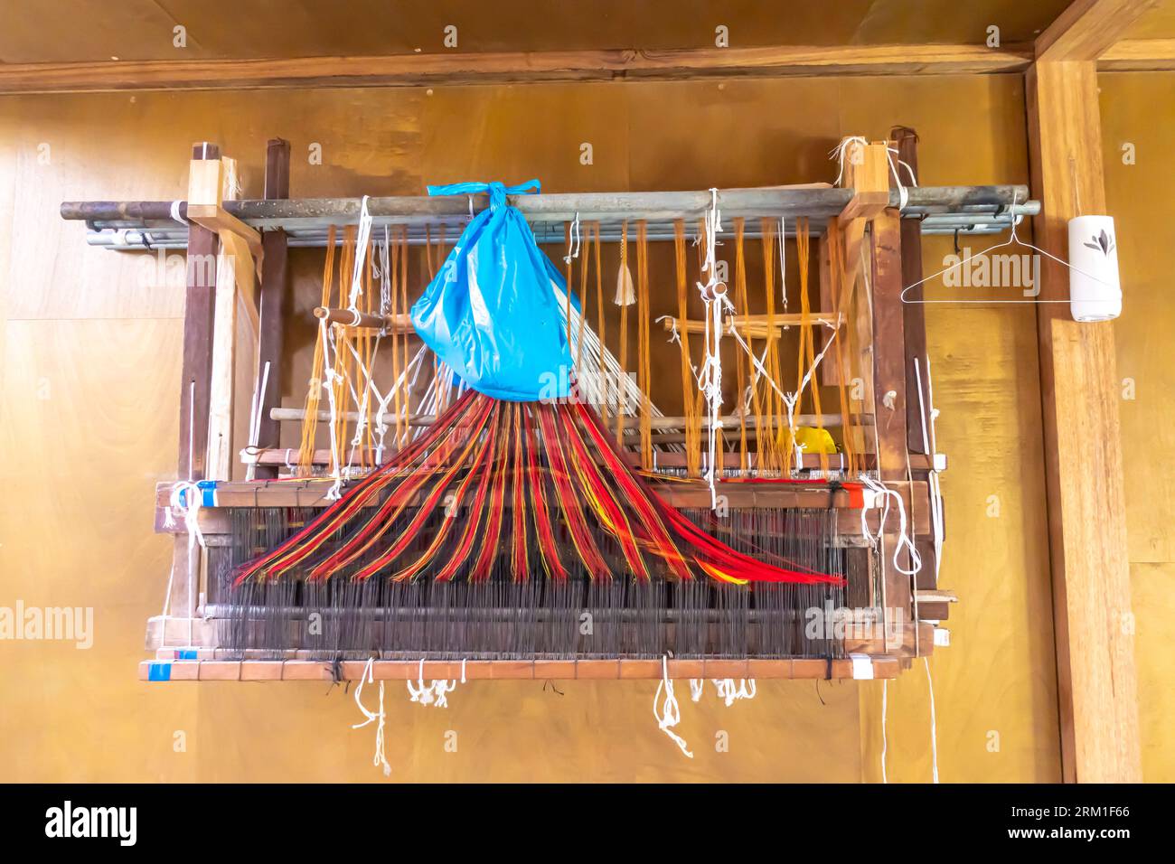 Small weaving tool at Naseej weaving factory and workshop, Bani Jamra ...