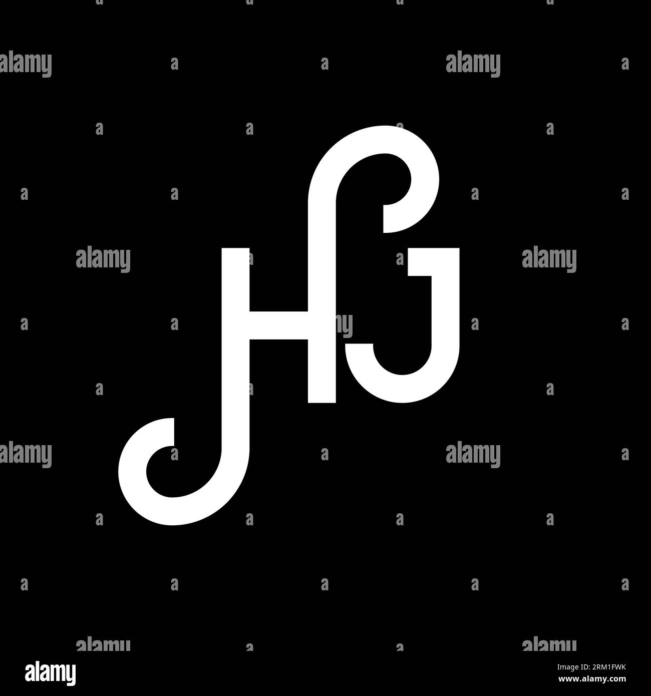 Hj Letter Logo Design On Black Background Hj Creative Initials Letter