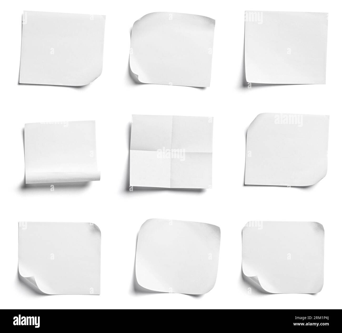 paper message note reminder adhesive sticker blank background white ...