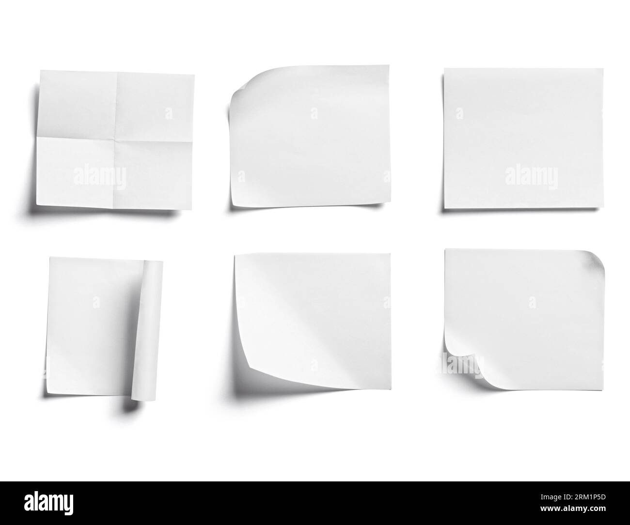 paper message note reminder adhesive sticker blank background white ...