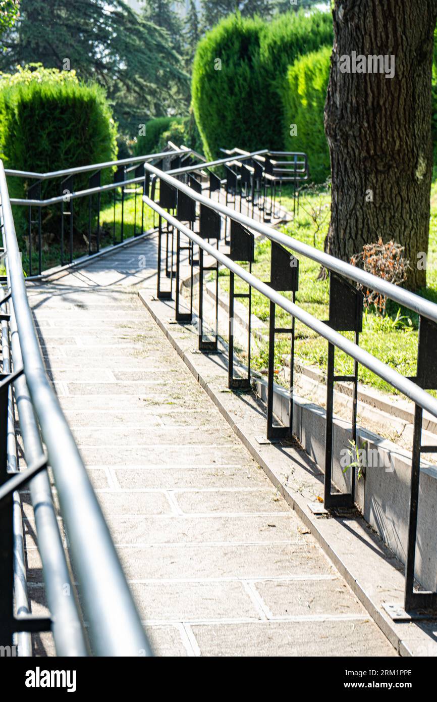 Path in one of the most famous park zone in Tbilisi, Vake Park Stock ...