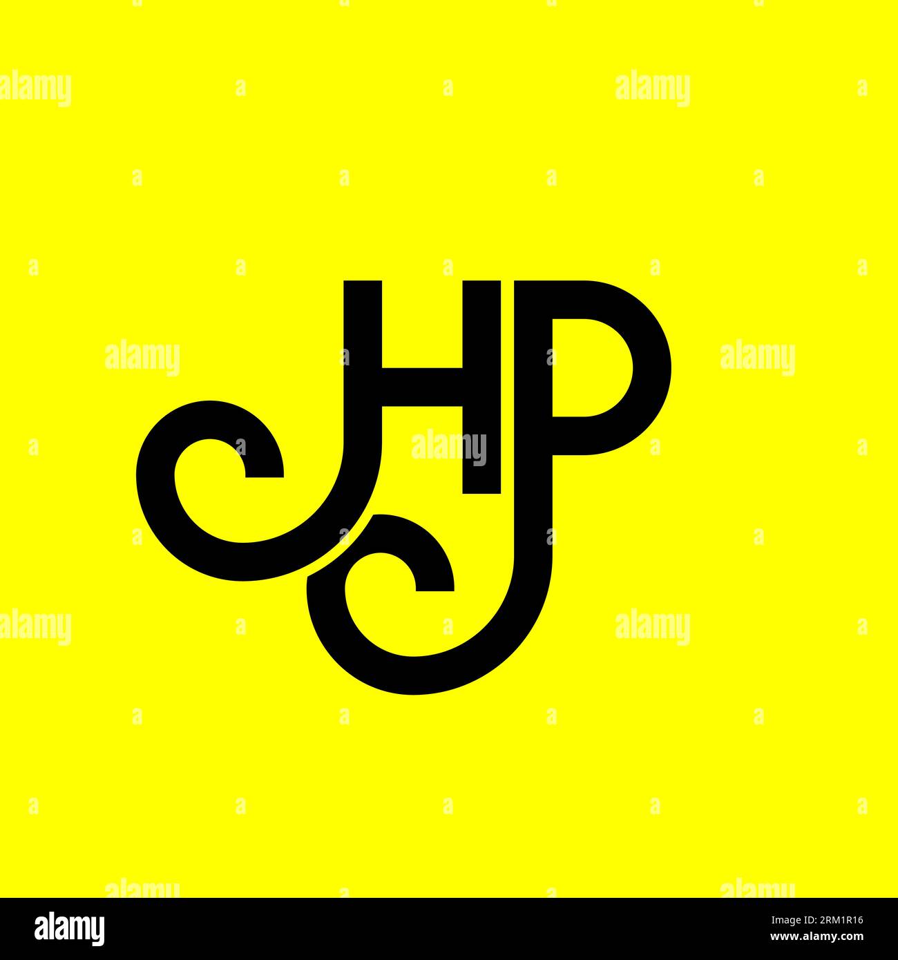 HP letter logo design on black background. HP creative initials letter ...
