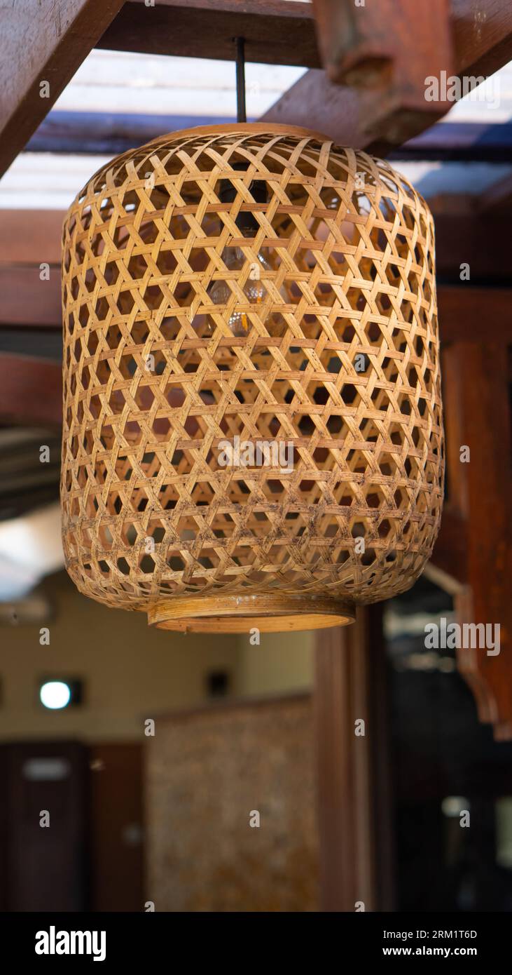 aesthetic hanging lamps in food stalls Stock Photo - Alamy