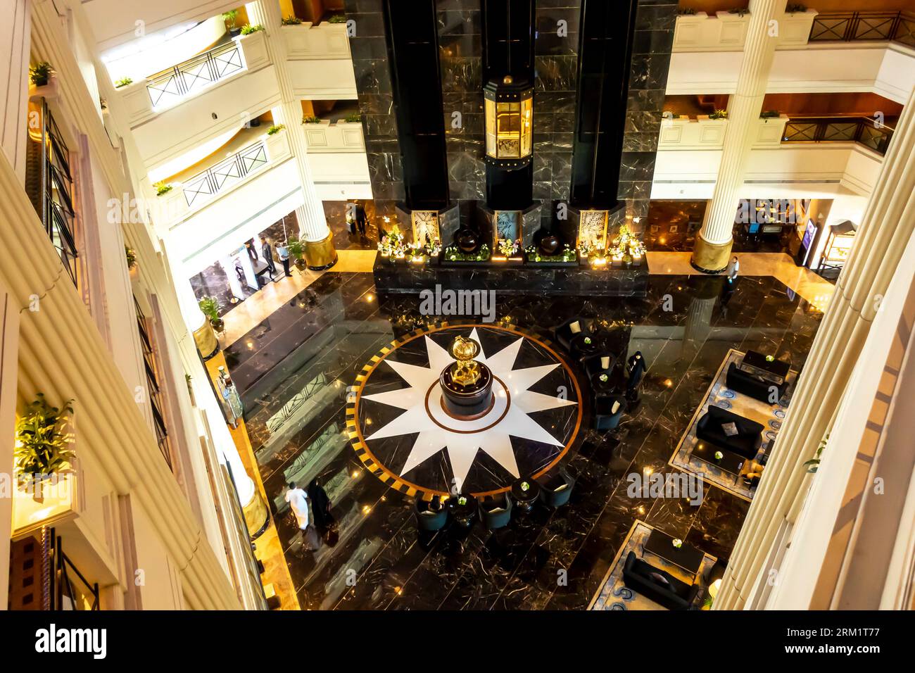 The Ritz-Carlton hotel lobby interior, Bahrain Stock Photo - Alamy