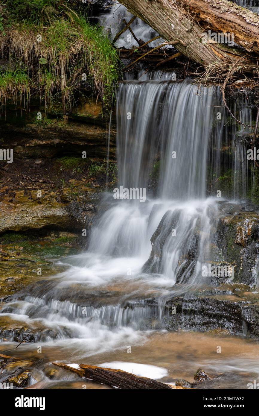 Wagner Falls in Munising Michigan Stock Photo - Alamy
