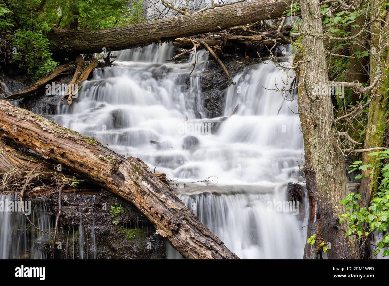 Wagner Falls in Munising Michigan Stock Photo - Alamy