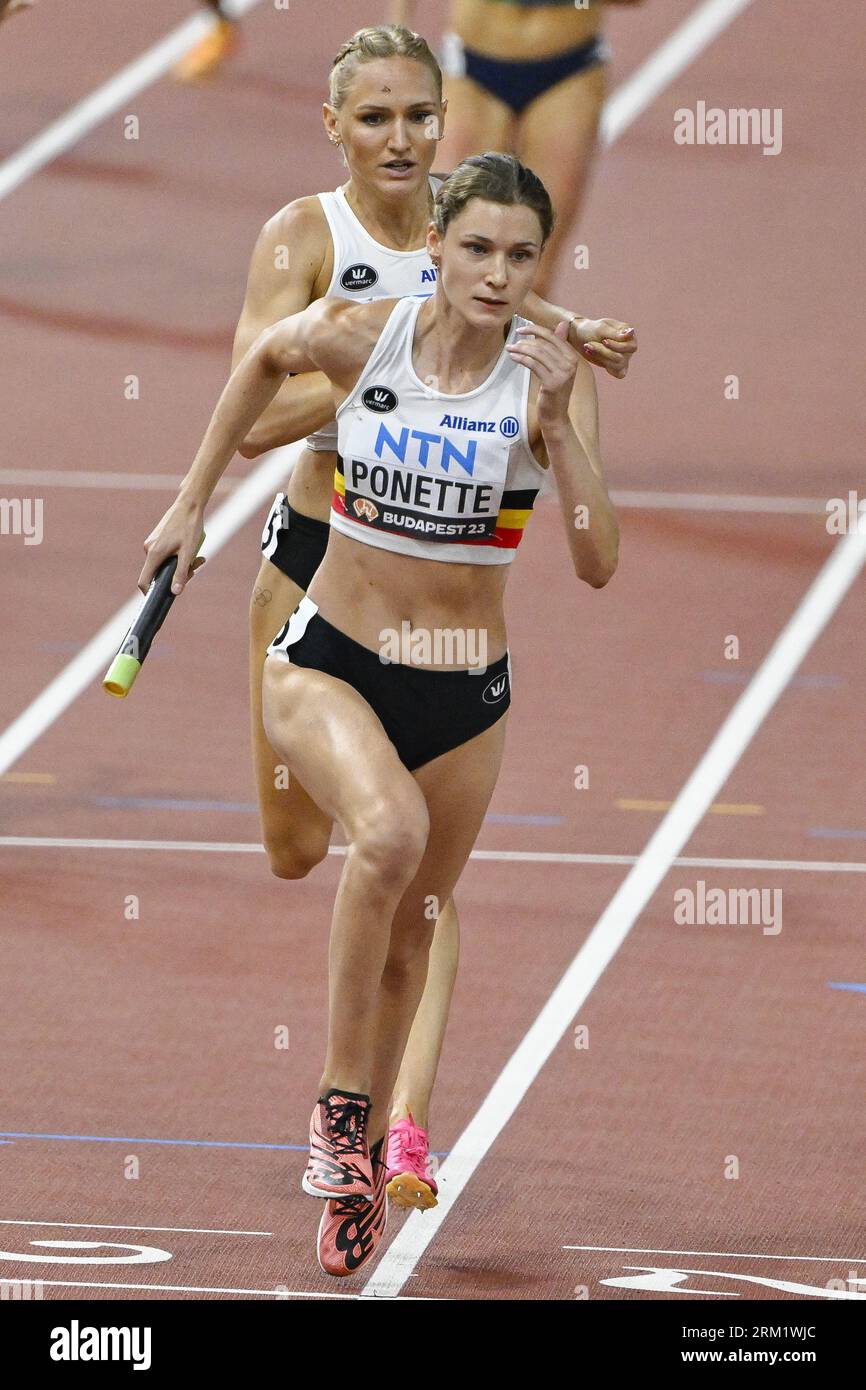 Budapest, Hungary. 26th Aug, 2023. Belgian Helena Ponette and Belgian ...