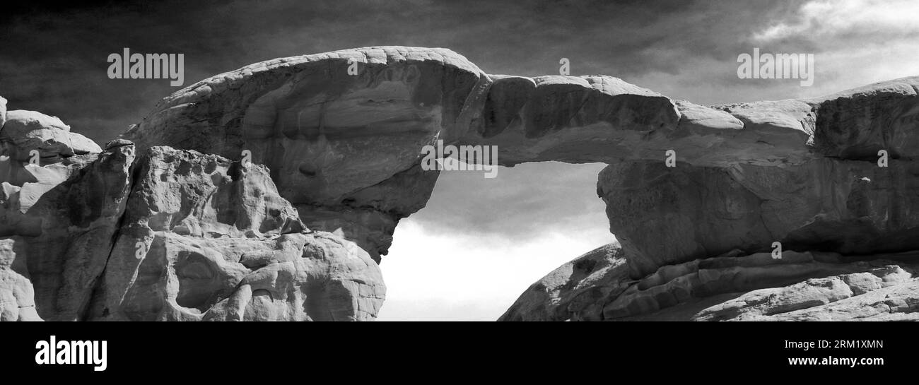 The Burdah rock bridge, Wadi Rum, Unesco World Heritage Site, Jordan ...