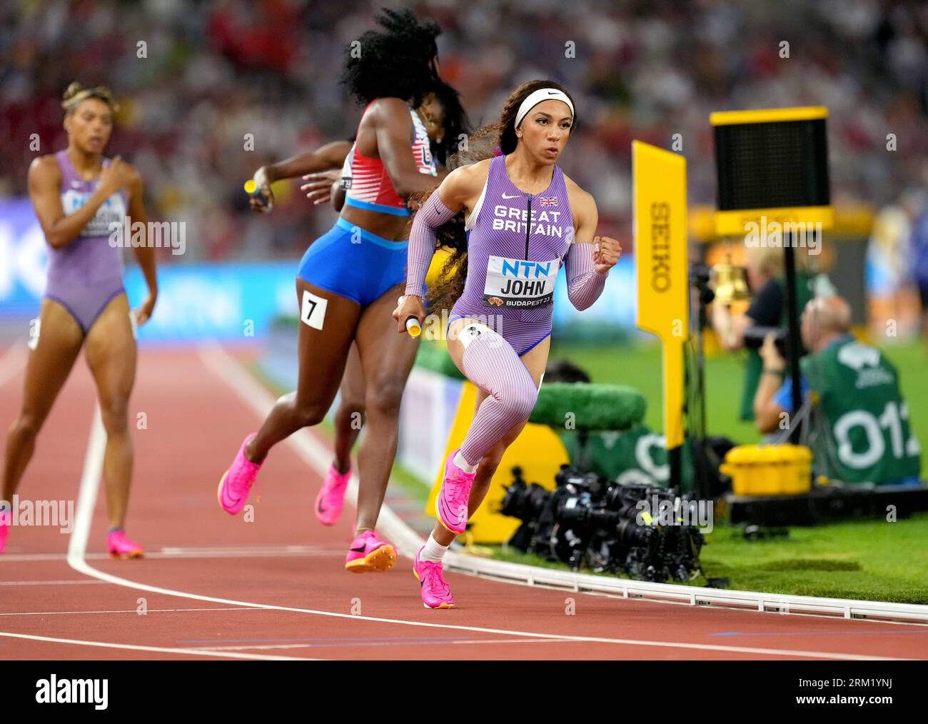 Great Britain's Yemi Mary John in action as she competes in heat two of ...