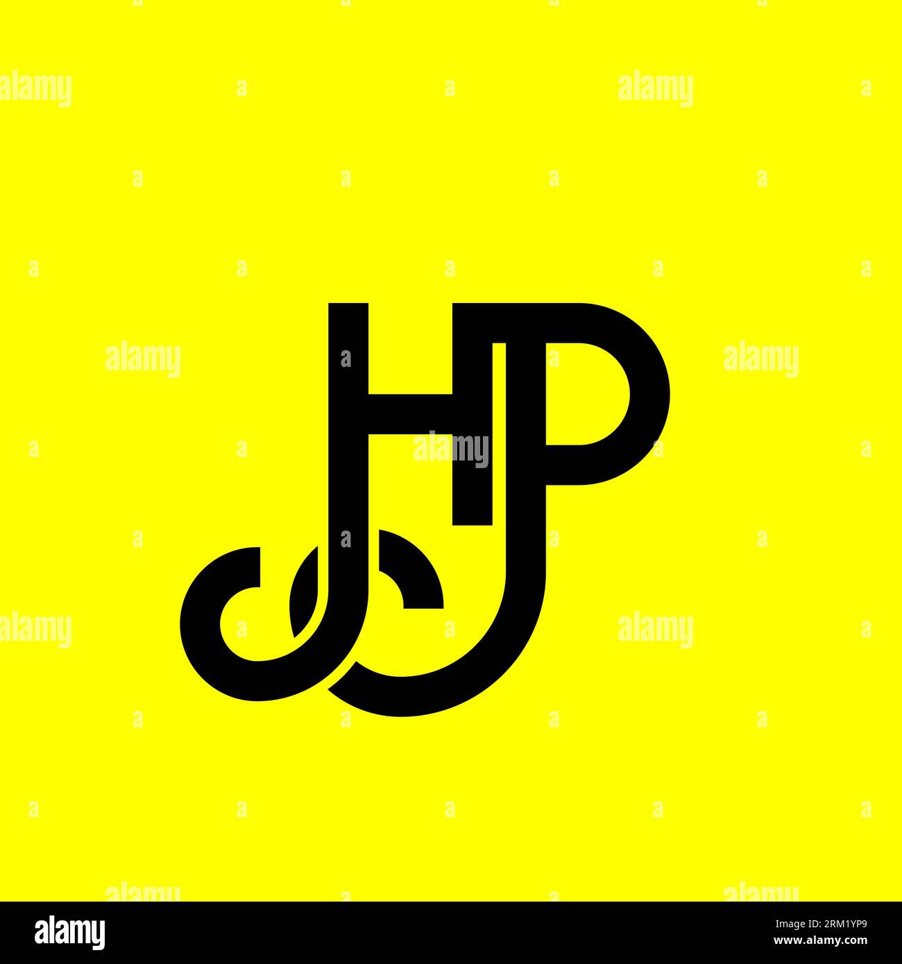 HP letter logo design on black background. HP creative initials letter ...