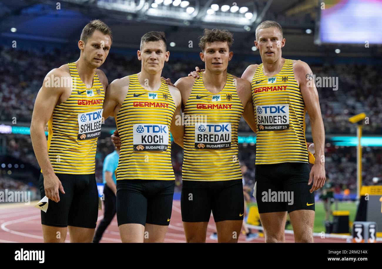 Budapest, Hungary. 26th Aug, 2023. Athletics: World Championship, 4 x ...