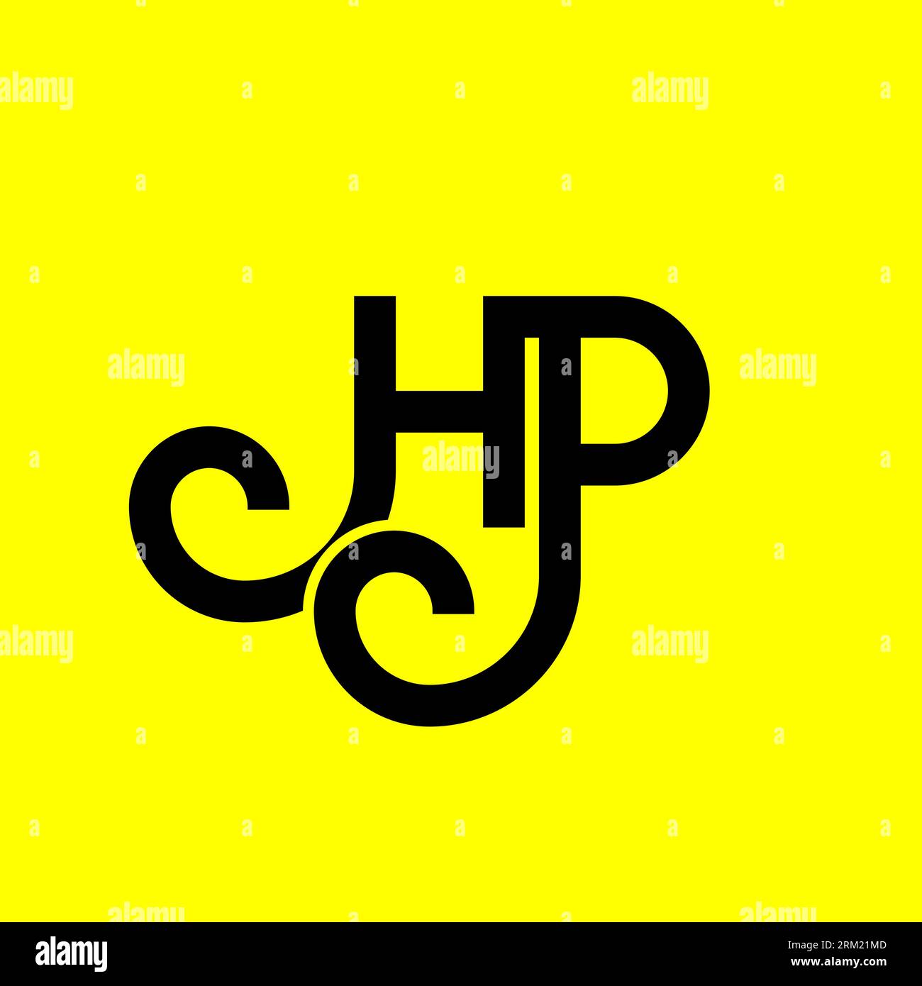HP letter logo design on black background. HP creative initials letter ...