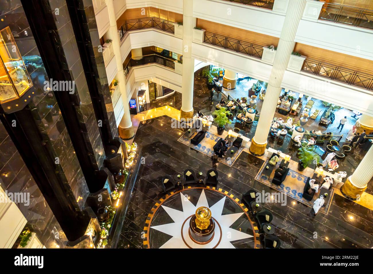 The Ritz-Carlton hotel lobby interior, Bahrain Stock Photo - Alamy